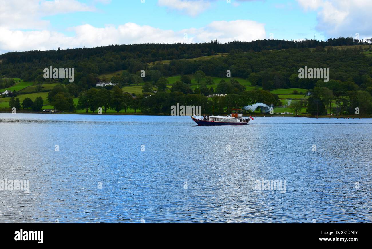 Steam Yacht Gondola Coniston Lake District Stock Photo - Alamy
