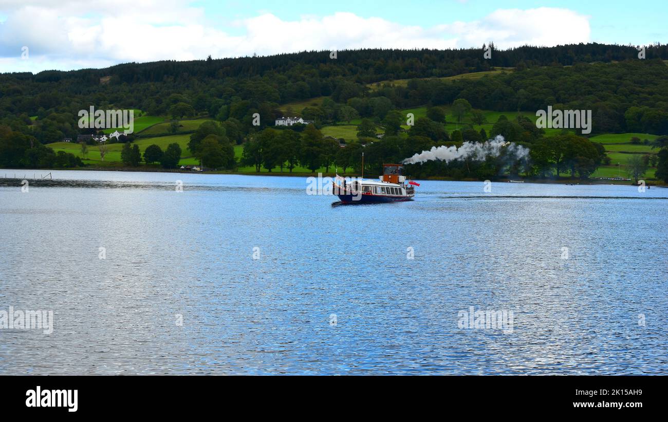 Steam Yacht Gondola Coniston Lake District Stock Photo - Alamy