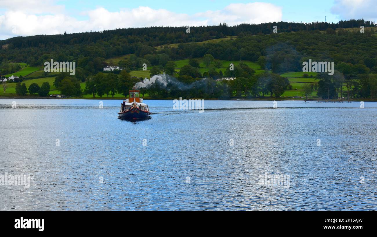 Steam Yacht Gondola Coniston Lake District Stock Photo - Alamy