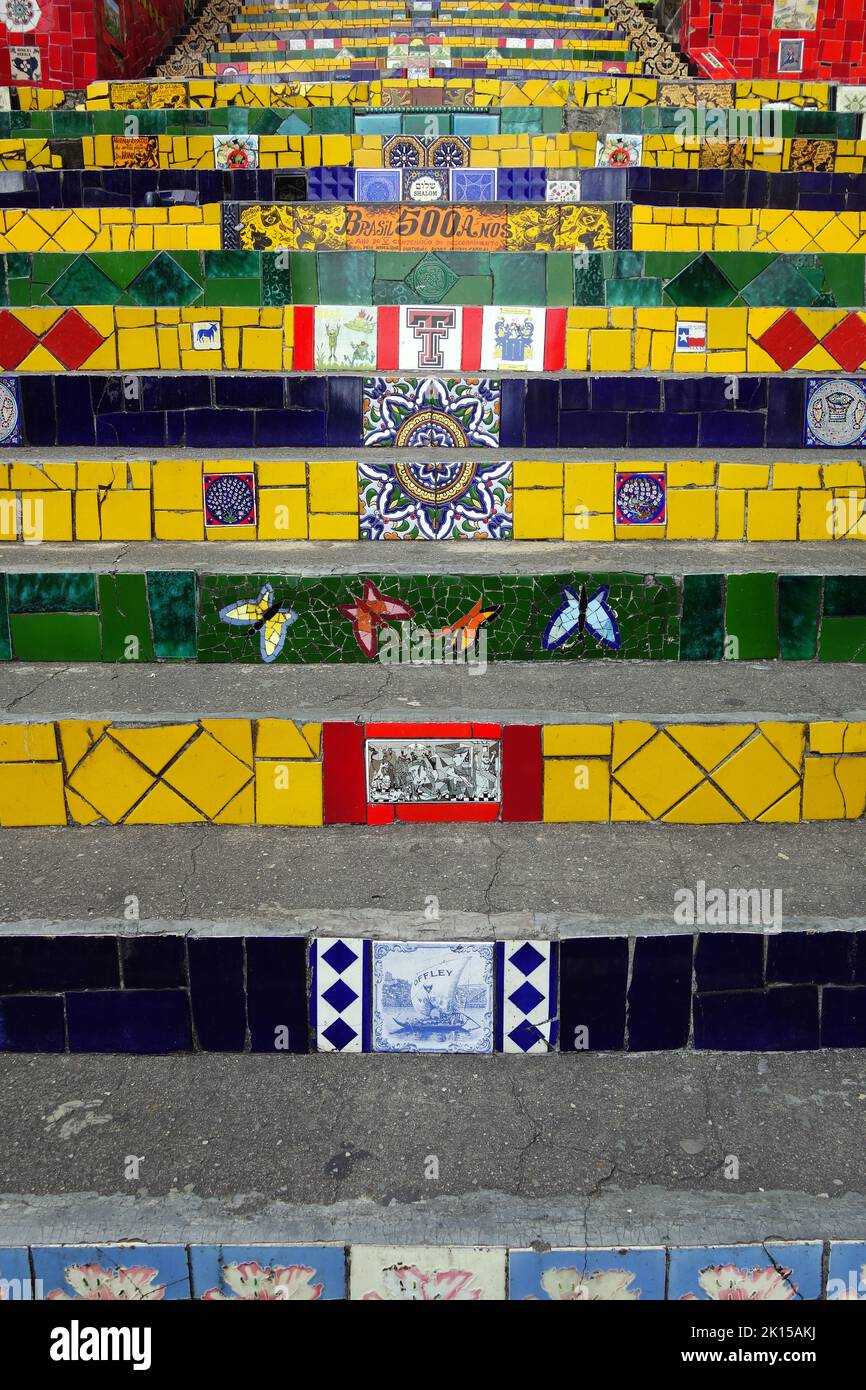 Escadaria Selarón, Selaron Steps, Rio de Janeiro, Southeast Region ...