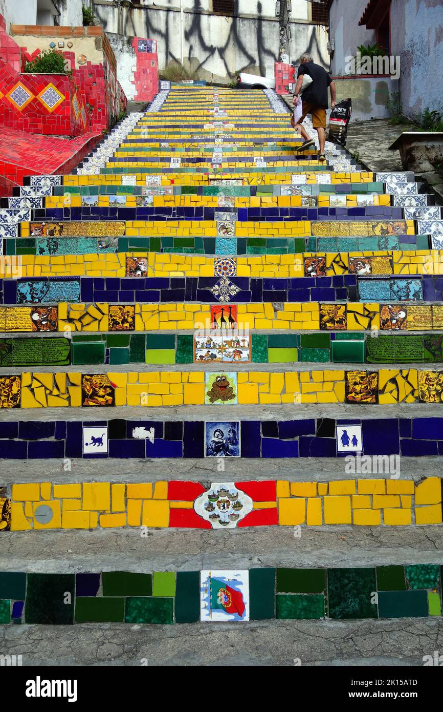 Escadaria Selarón, Selaron Steps, Rio de Janeiro, Southeast Region ...