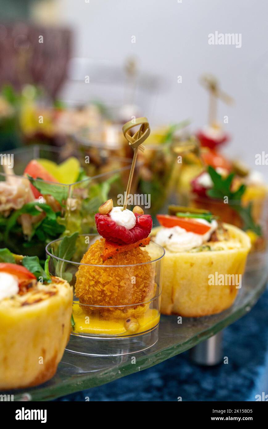 snack in a cup on the buffet close-up Stock Photo - Alamy