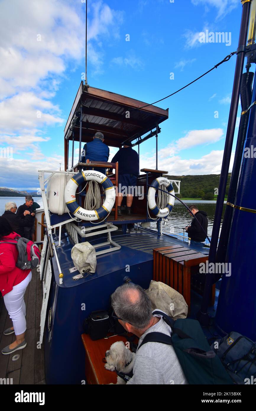 Steam Yacht Gondola Coniston Lake District Stock Photo - Alamy