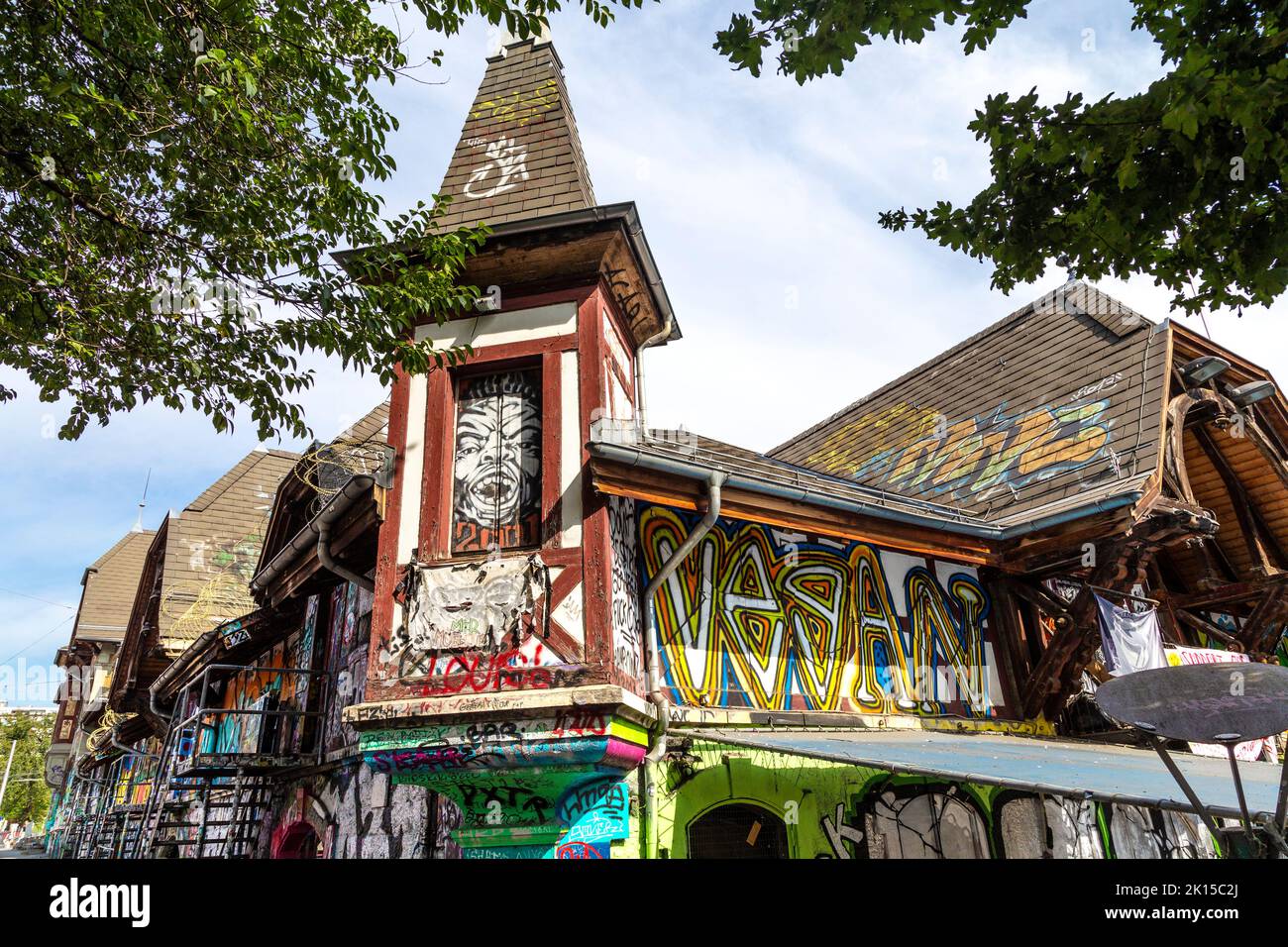 Former riding school and stables turned squat, currently the Reitschule ...