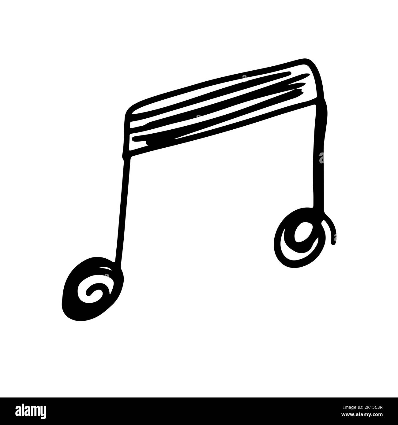 Hand drawn scribble music notes Stock Vector Images - Alamy