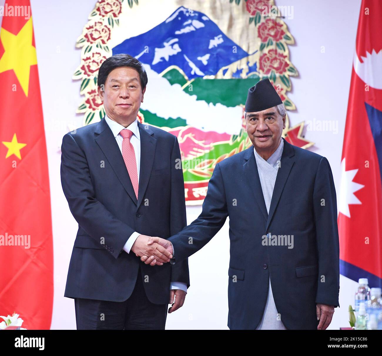 Kathmandu, Nepal. 13th Sep, 2022. Li Zhanshu, chairman of China's ...