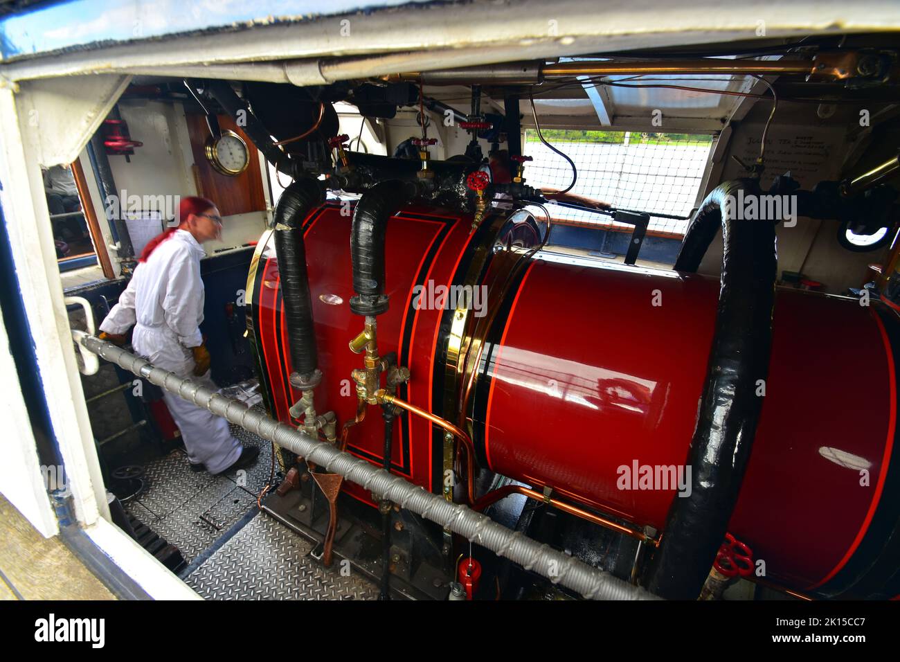 Engine on the Steam Yacht Gondola Coniston Lake District Stock Photo ...