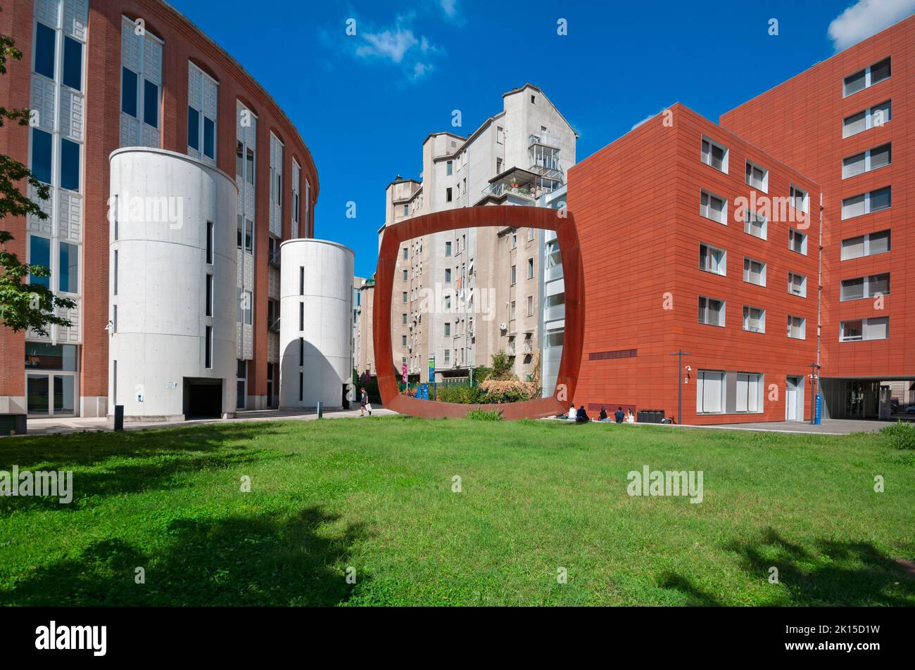 Italy, Lombardy, Milan, Luigi Bocconi Commercial University, Courtyard ...