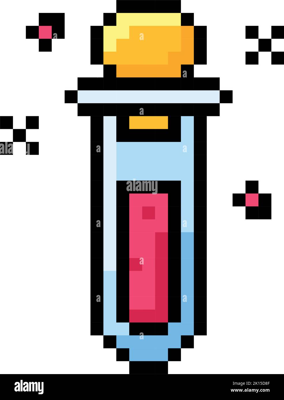 Isolated red potion videogame icon Pixelated style Vector Stock Vector ...