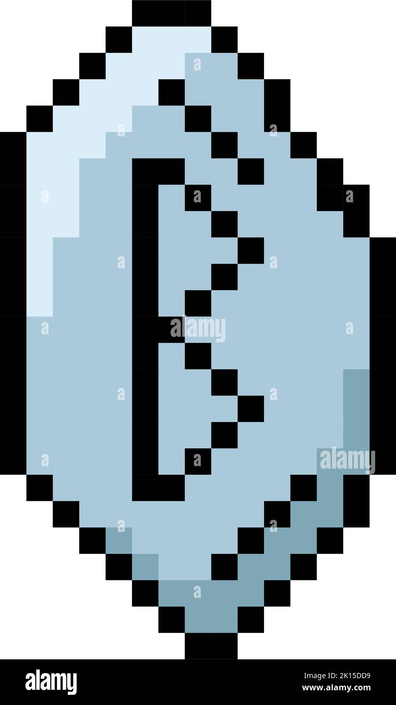Isolated colored runestone videogame icon Pixelated style Vector Stock ...