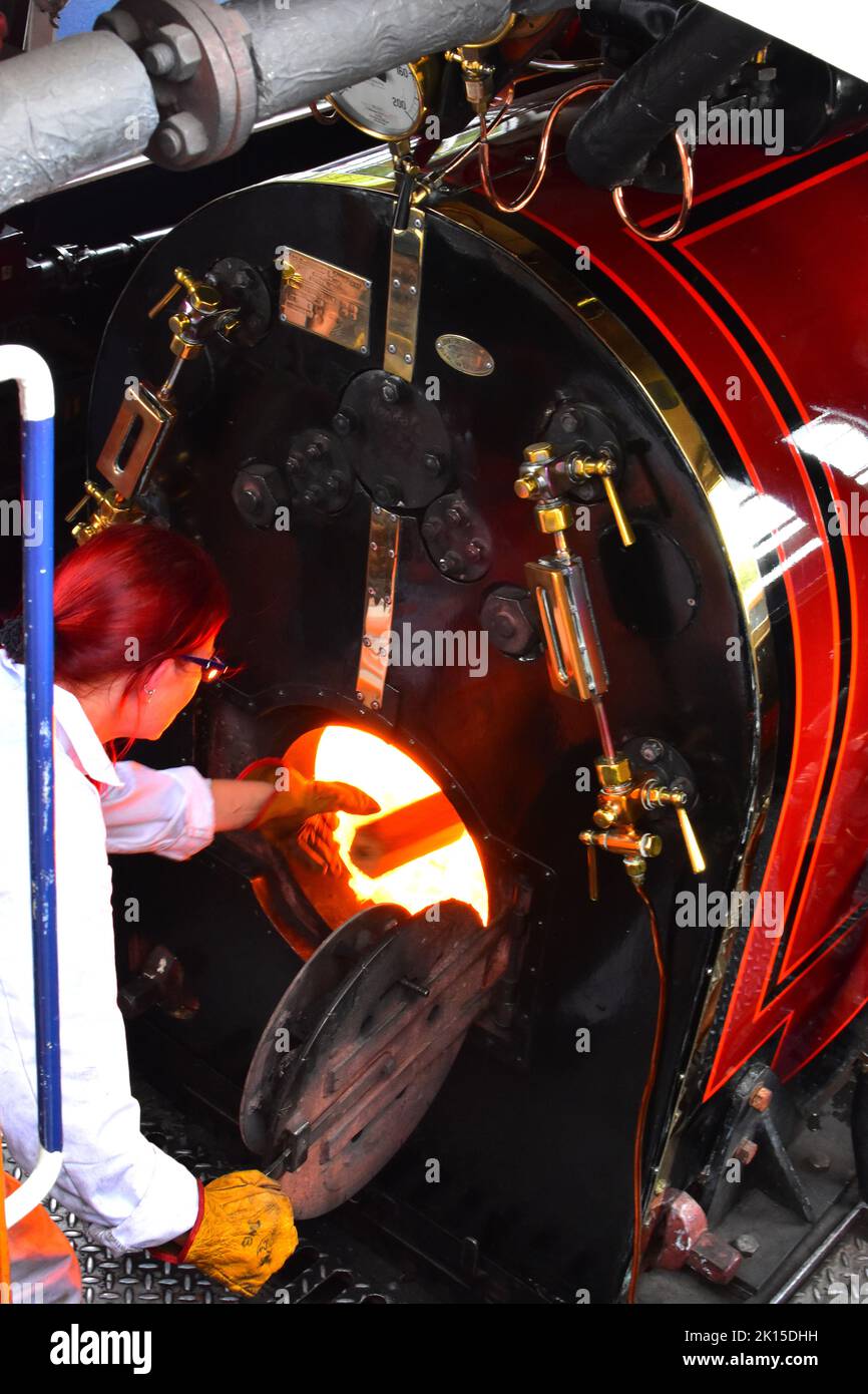 Engine on the Steam Yacht Gondola Coniston Lake District Stock Photo ...