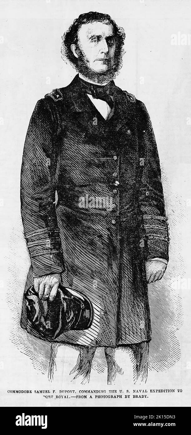 Portrait of Commodore Samuel Francis Du Pont, commanding the U. S. Naval Expedition to Port ...