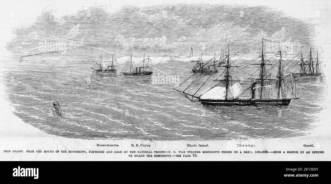 Ship island civil war Black and White Stock Photos & Images - Alamy
