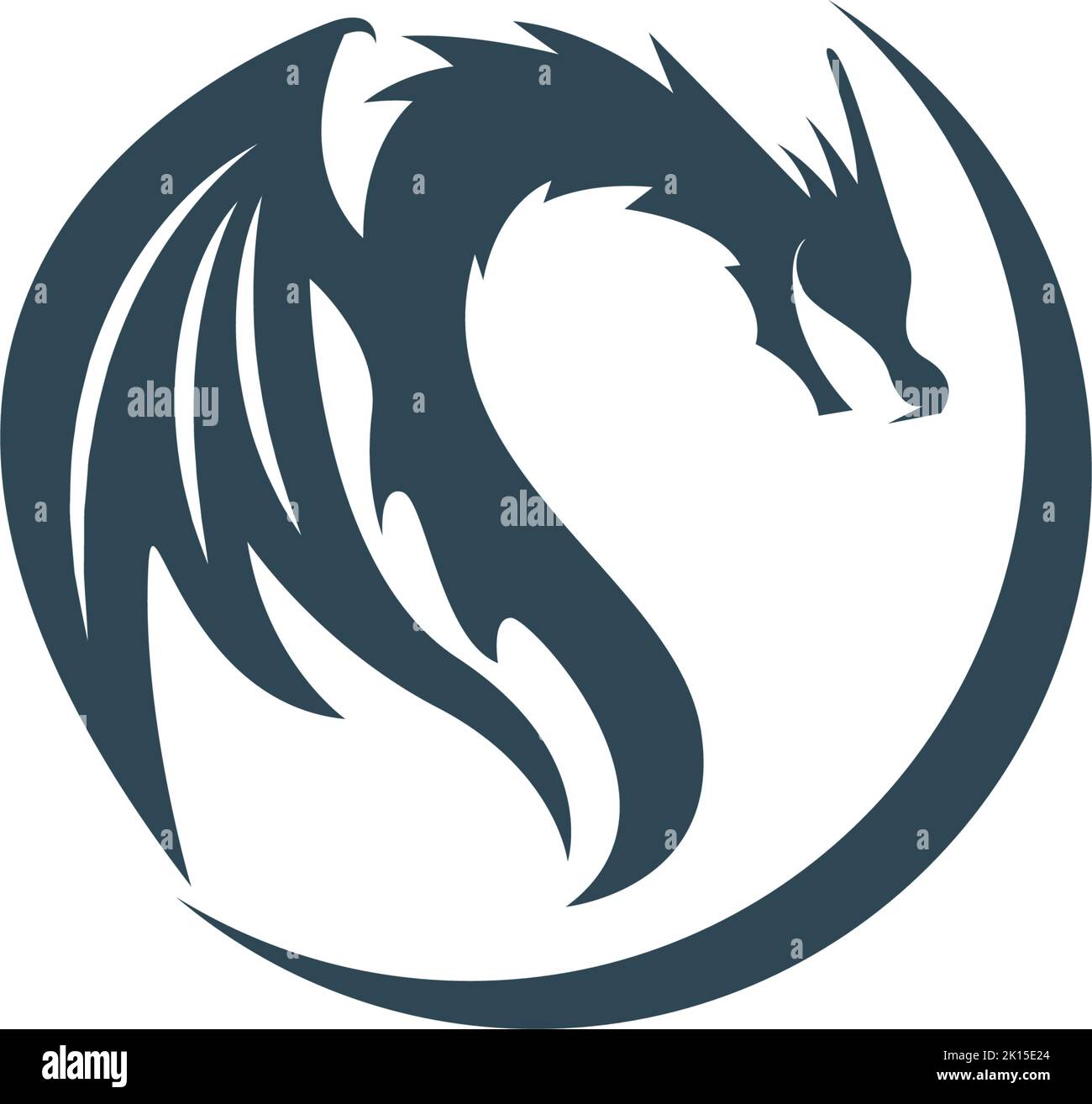 Dragon logo icon design illustration template Stock Vector Image & Art ...