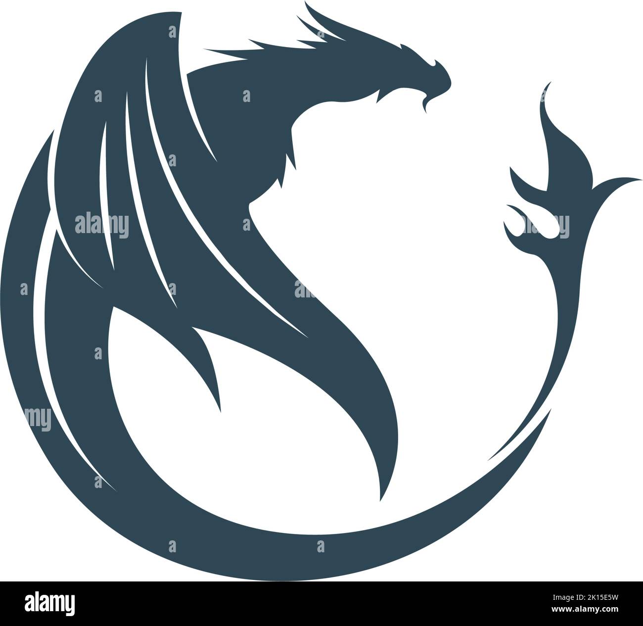 Dragon logo icon design illustration template Stock Vector Image & Art ...