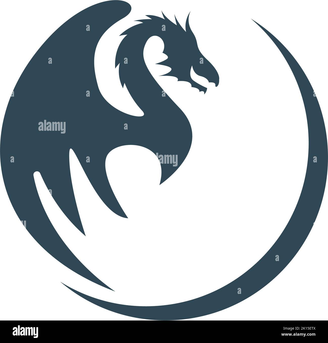 Dragon logo icon design illustration template Stock Vector Image & Art ...