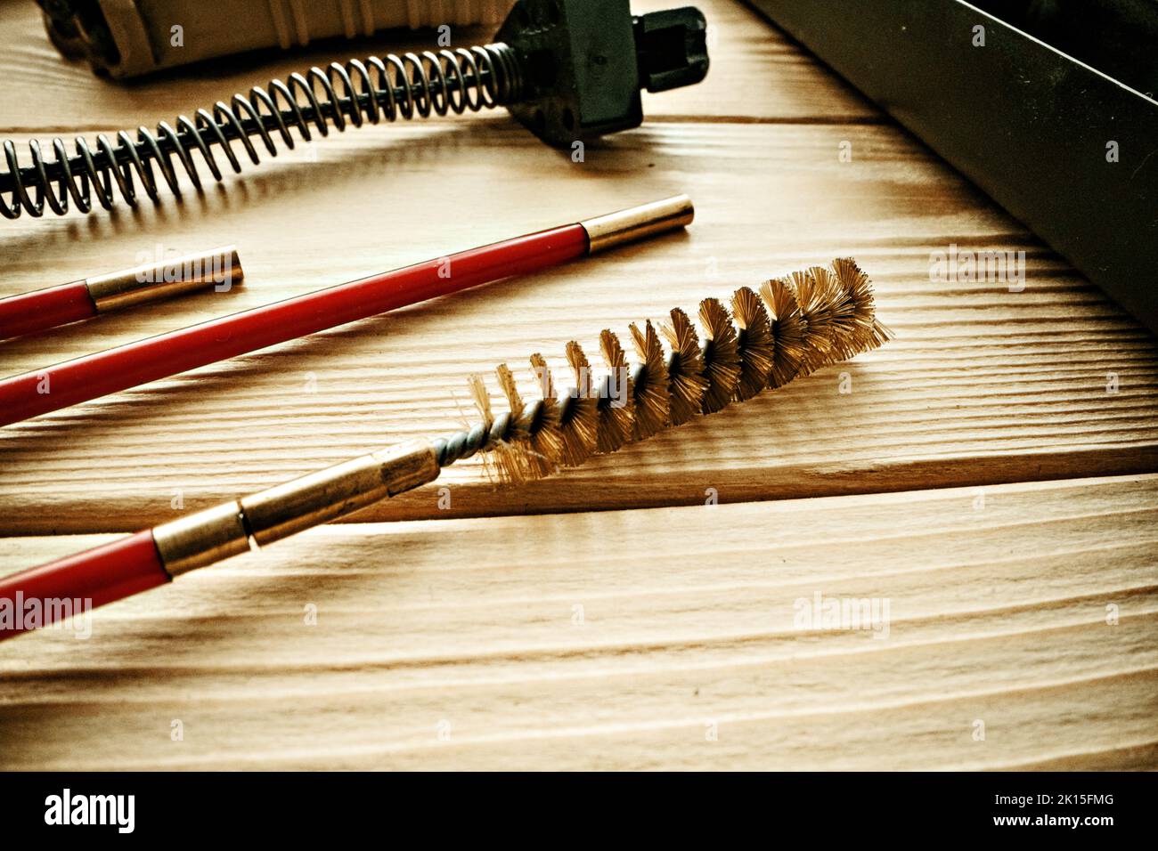 Ramrod for cleaning the barrels of weapons close up Stock Photo - Alamy