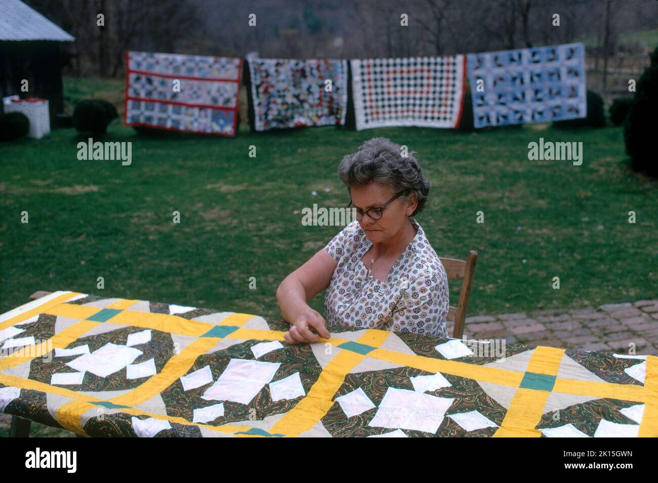North Carolina, near Bakersville, mid-1960's: Mrs. Daisy Ward makes ...