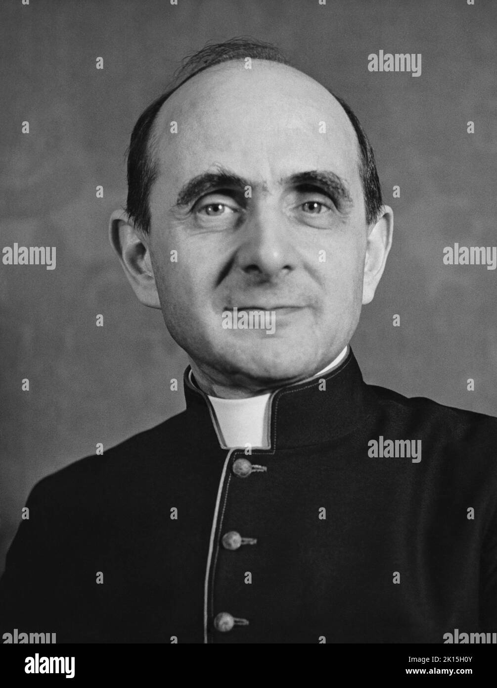 Undated portrait of Monsignor Mentini, who later became Pope Paul VI ...