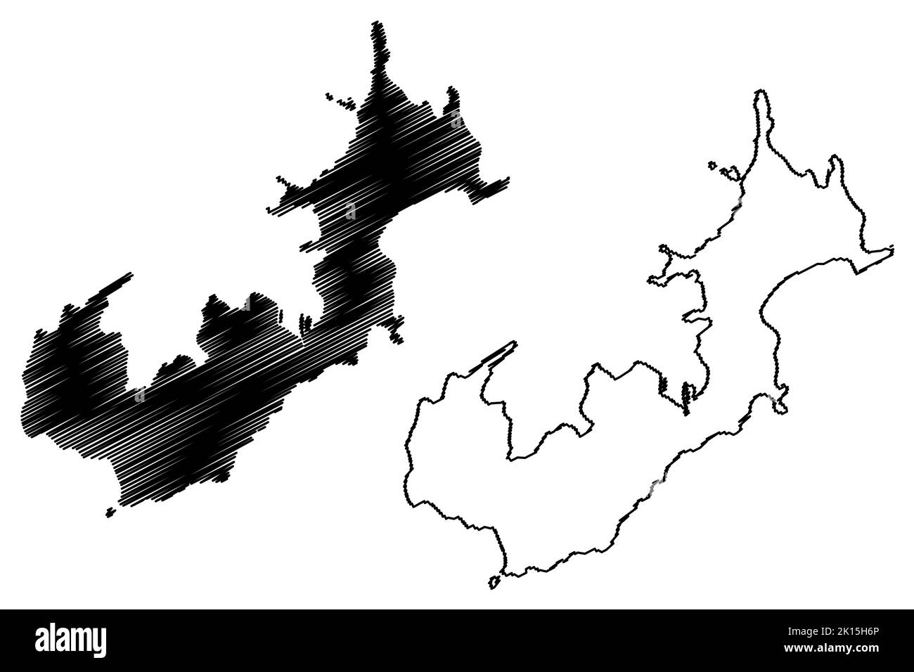 Kasado-jima island (Japan, East Asia, Japanese archipelago) map vector ...