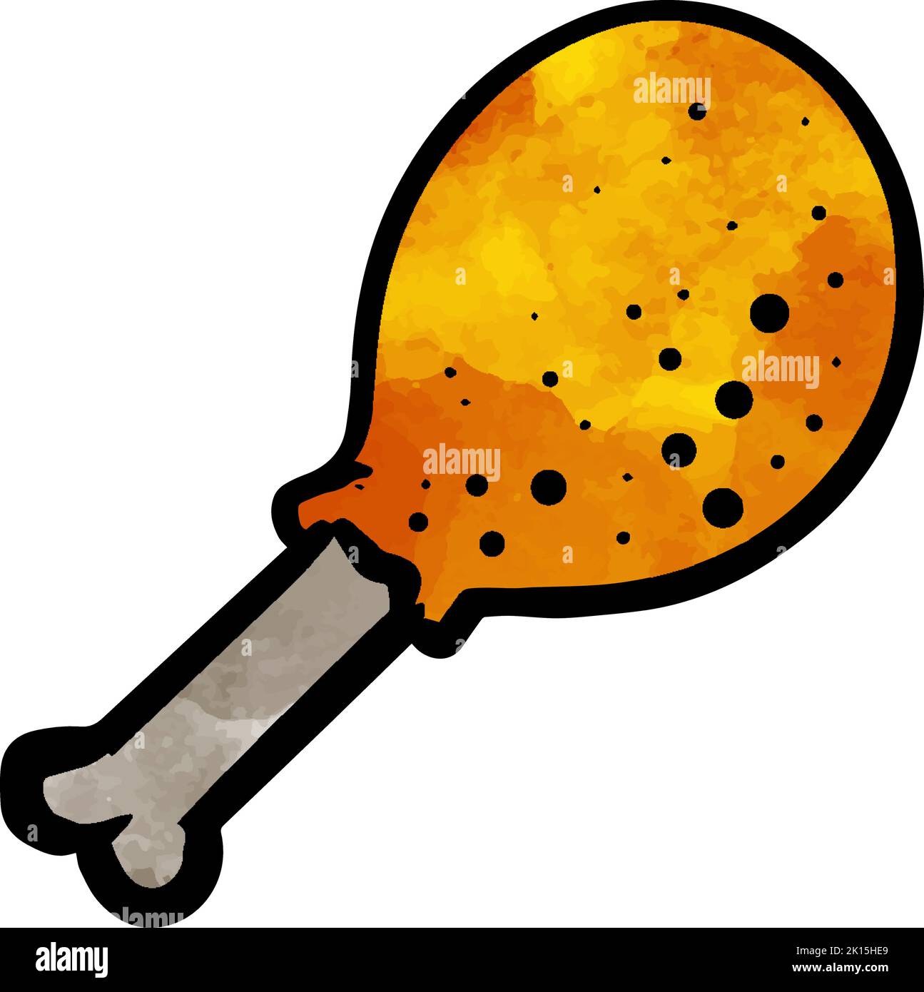 Watercolor style hand drawn chicken drum stick Stock Vector Image & Art ...