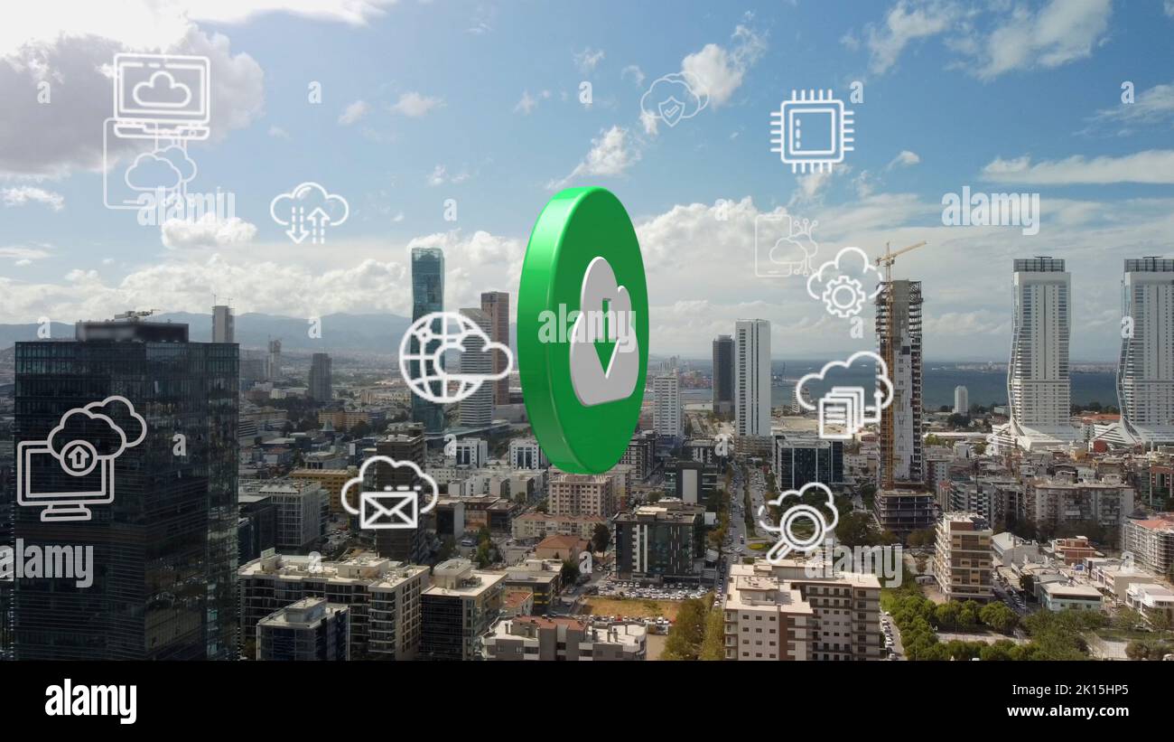 Cloud Computing diagram Network Data Storage Technology Service Stock ...