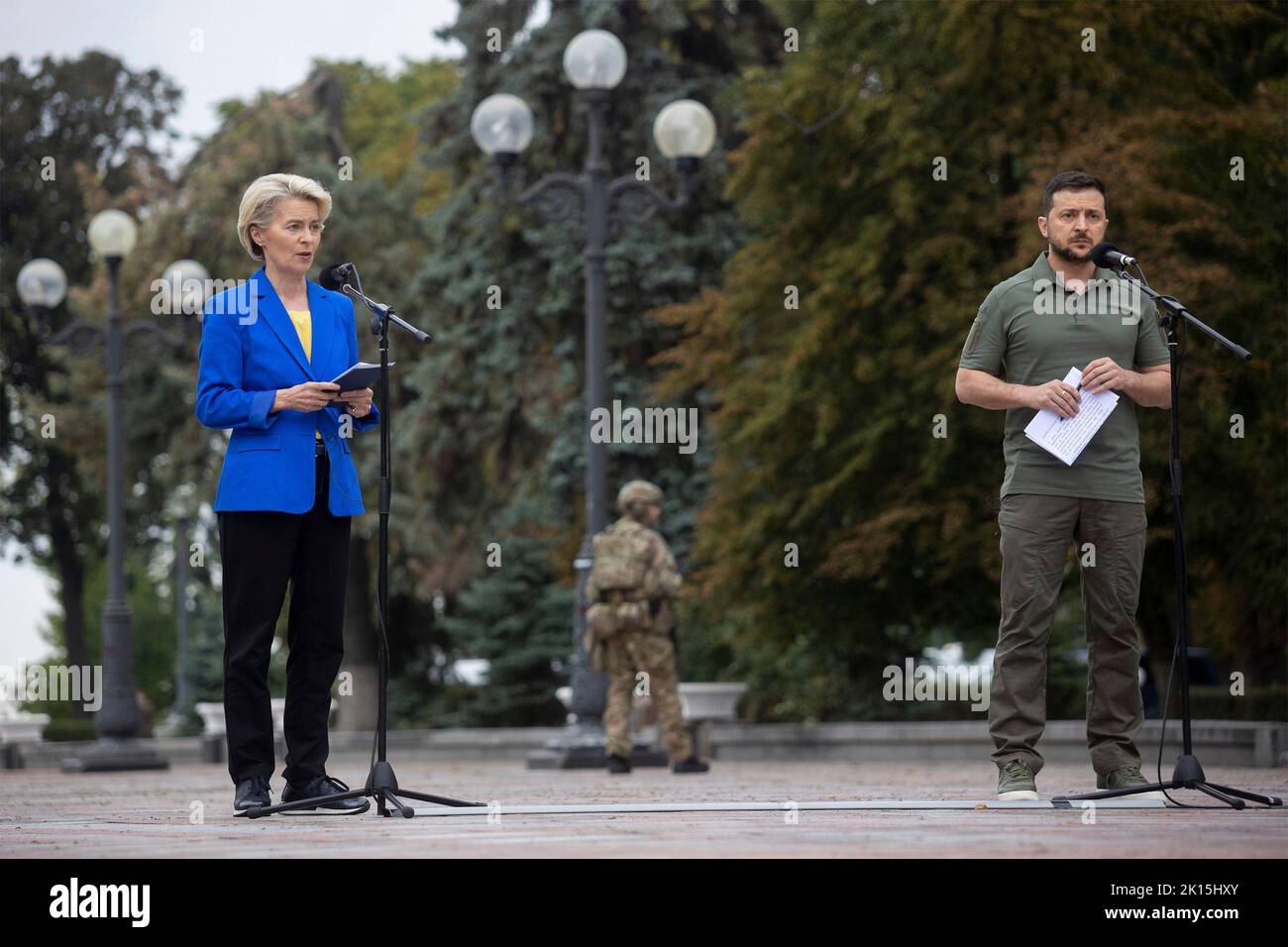 Kyiv, Ukraine. 15th Sep, 2022. Ukrainian President Volodymyr Zelenskyy ...