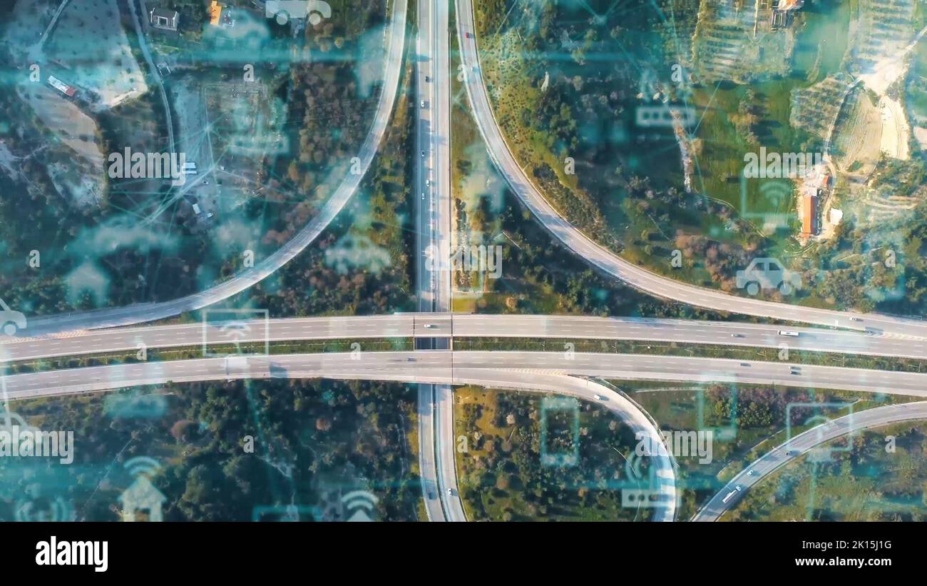 Transportation and technology concept. Intelligent Transport Systems ...
