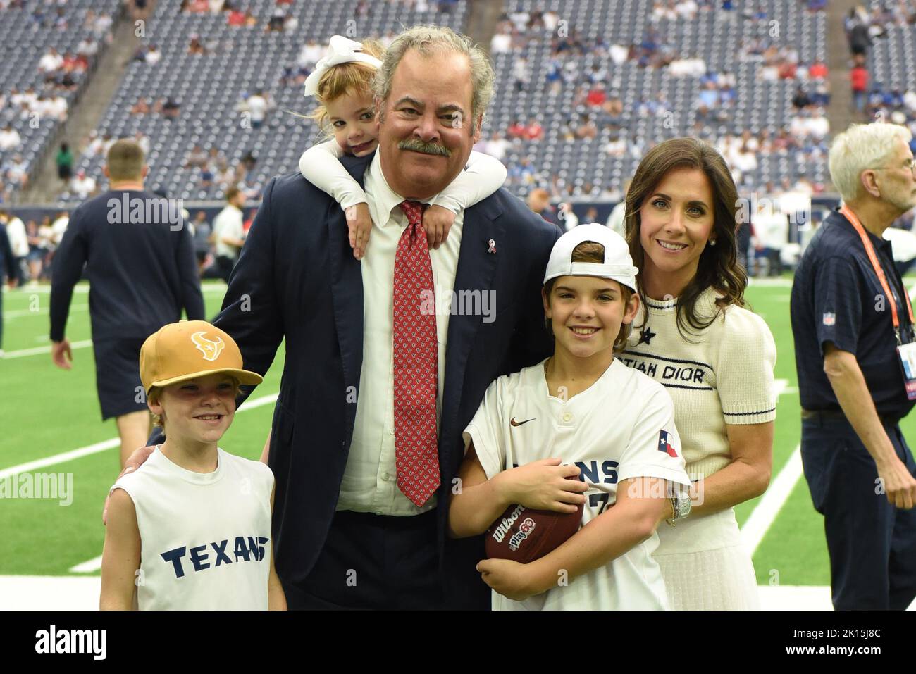 Houston Texas owner Cal McNair, Hannah McNair, and children before the ...