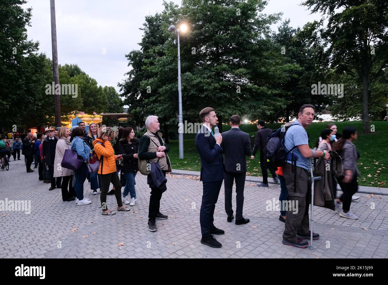 South Bank, London, UK. 15th Sept 2022. Mourning the death of Queen ...