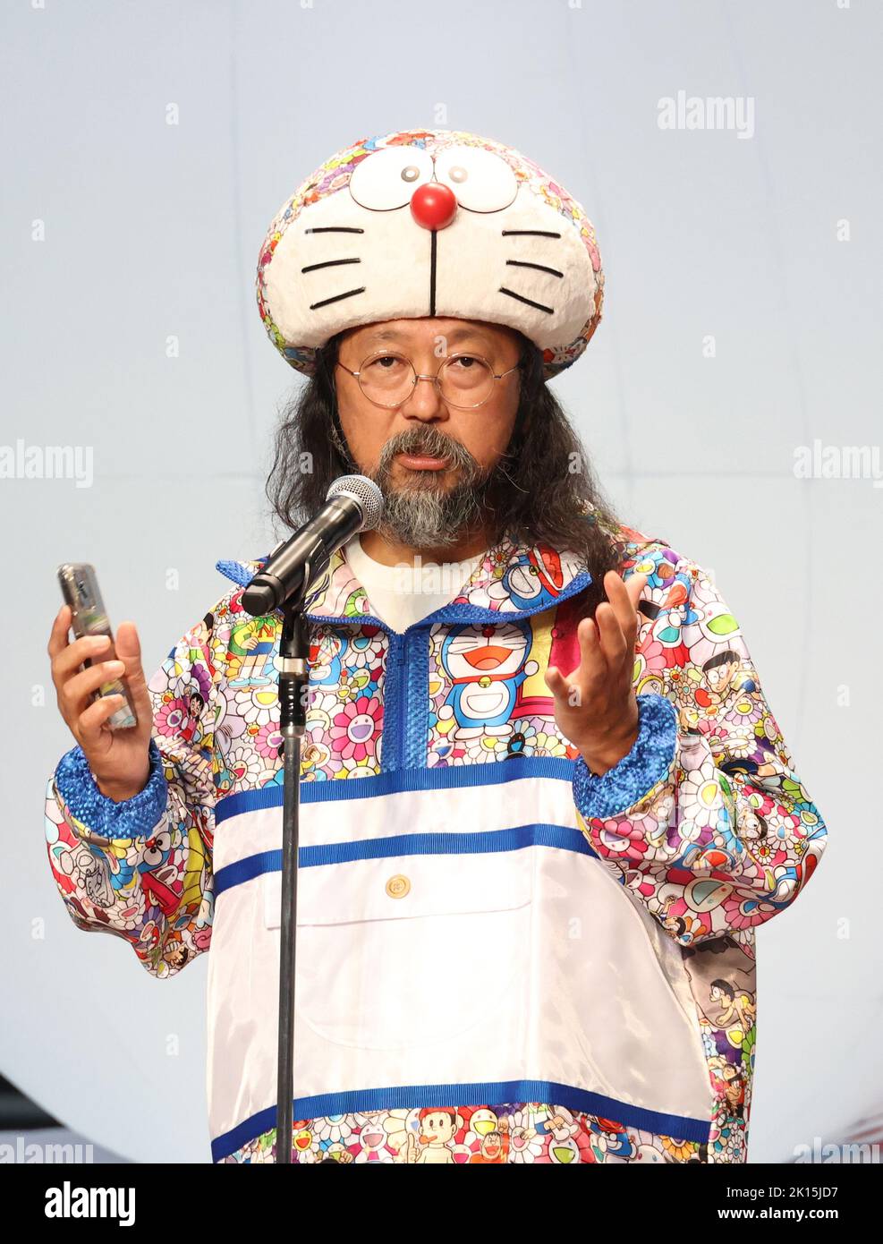 Tokyo, Japan. 15th Sep, 2022. Japanese contemporary artist Takashi ...