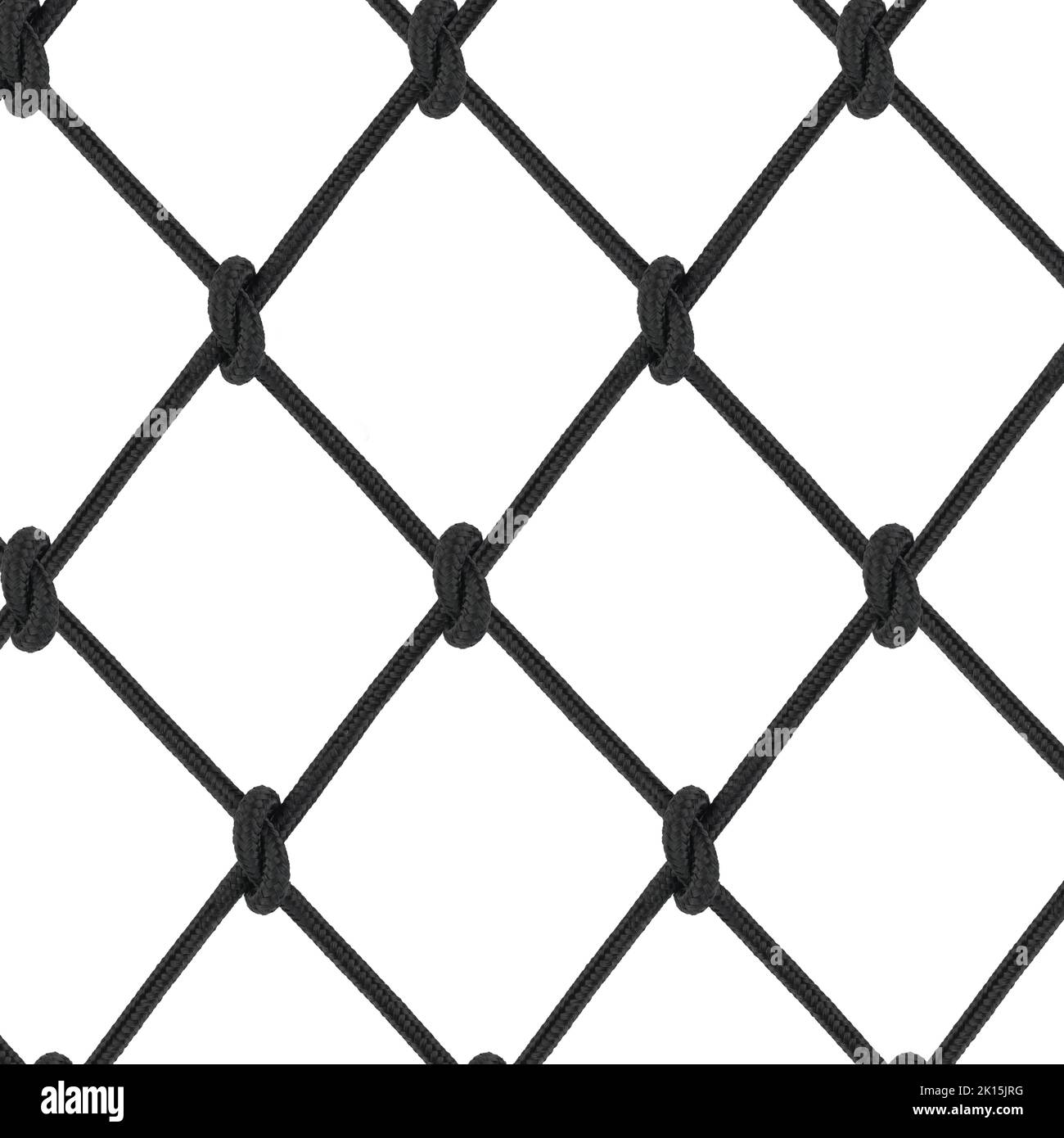 mesh of black braided rope, isolated on white background Stock Photo ...