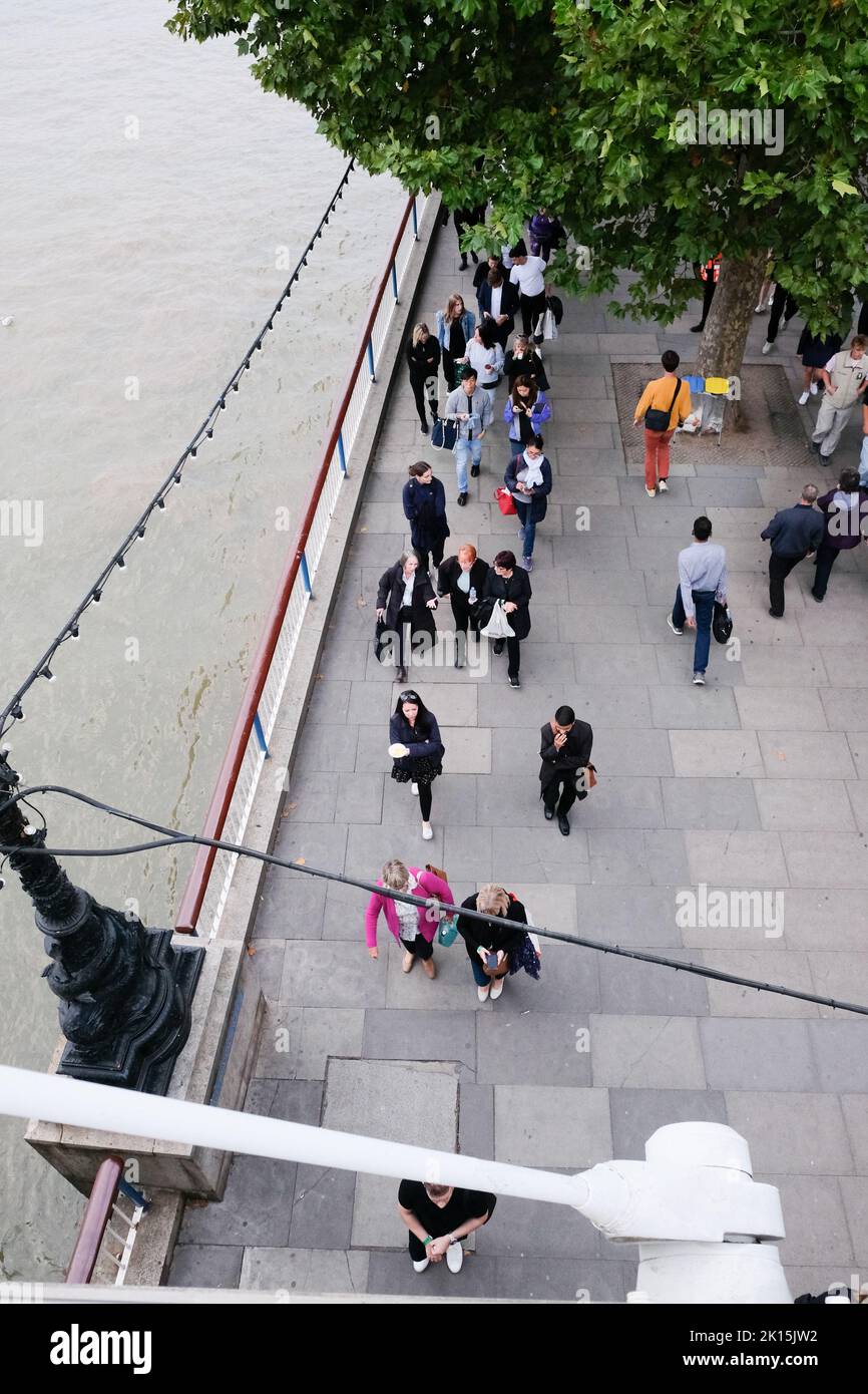South Bank, London, UK. 15th Sept 2022. Mourning the death of Queen ...