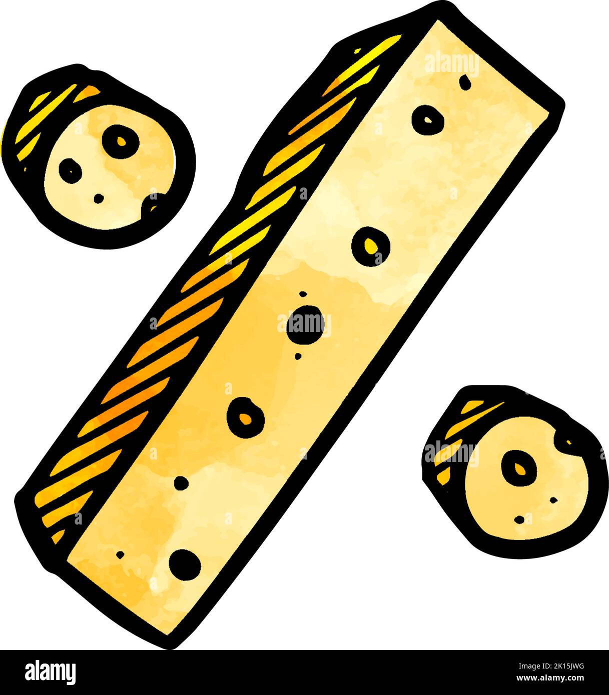 Watercolor style hand drawn mathematics symbol percentage Stock Vector ...