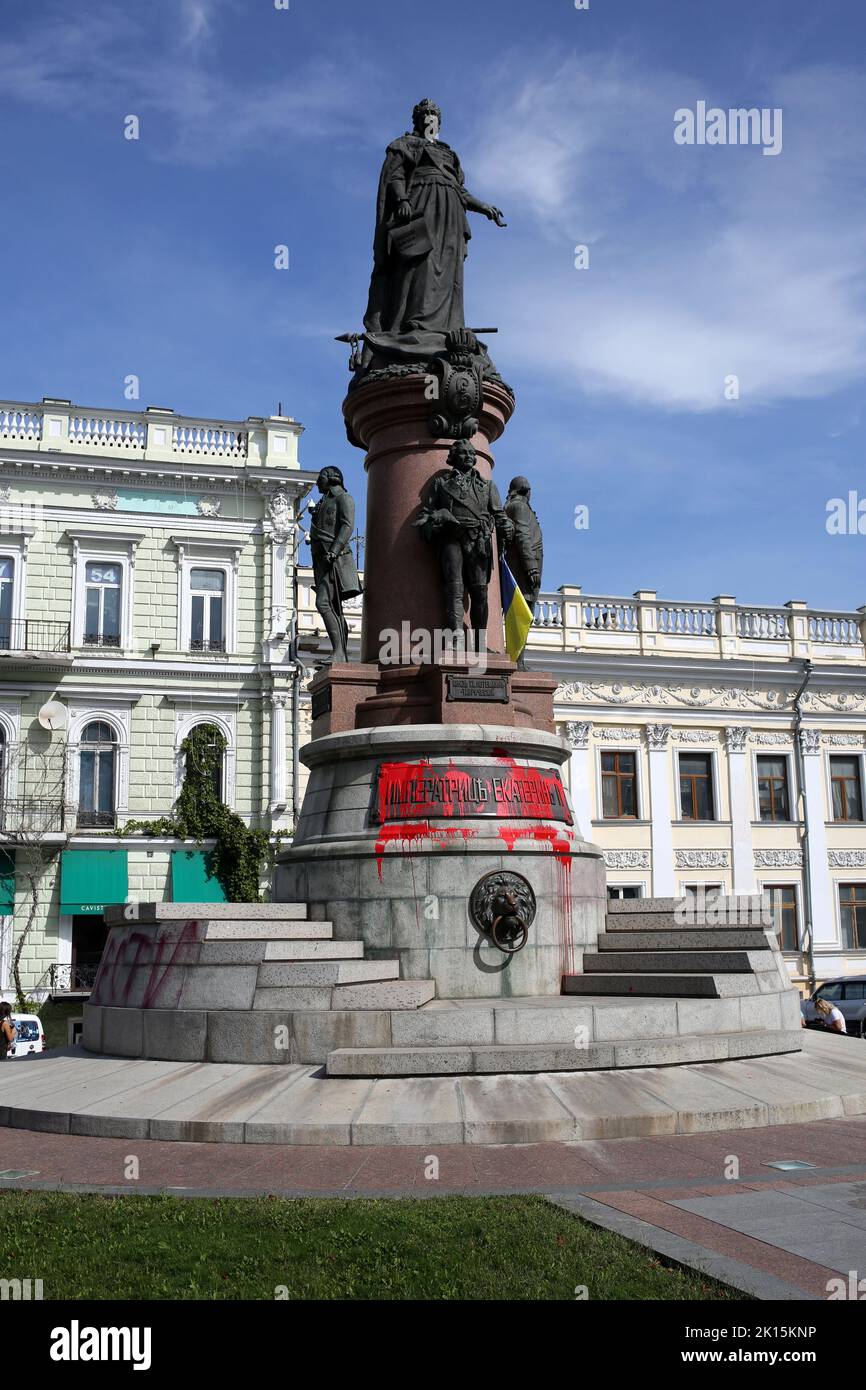 Odessa, Ukraine. 15th Sep, 2022. The monument to the founders of Odessa ...