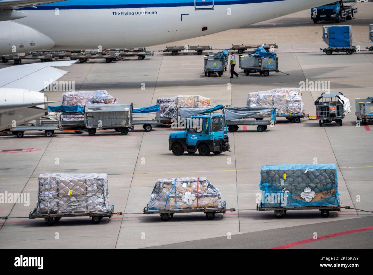 Amsterdam Schiphol Airport, aircraft at terminal, Gates D, check-in ...