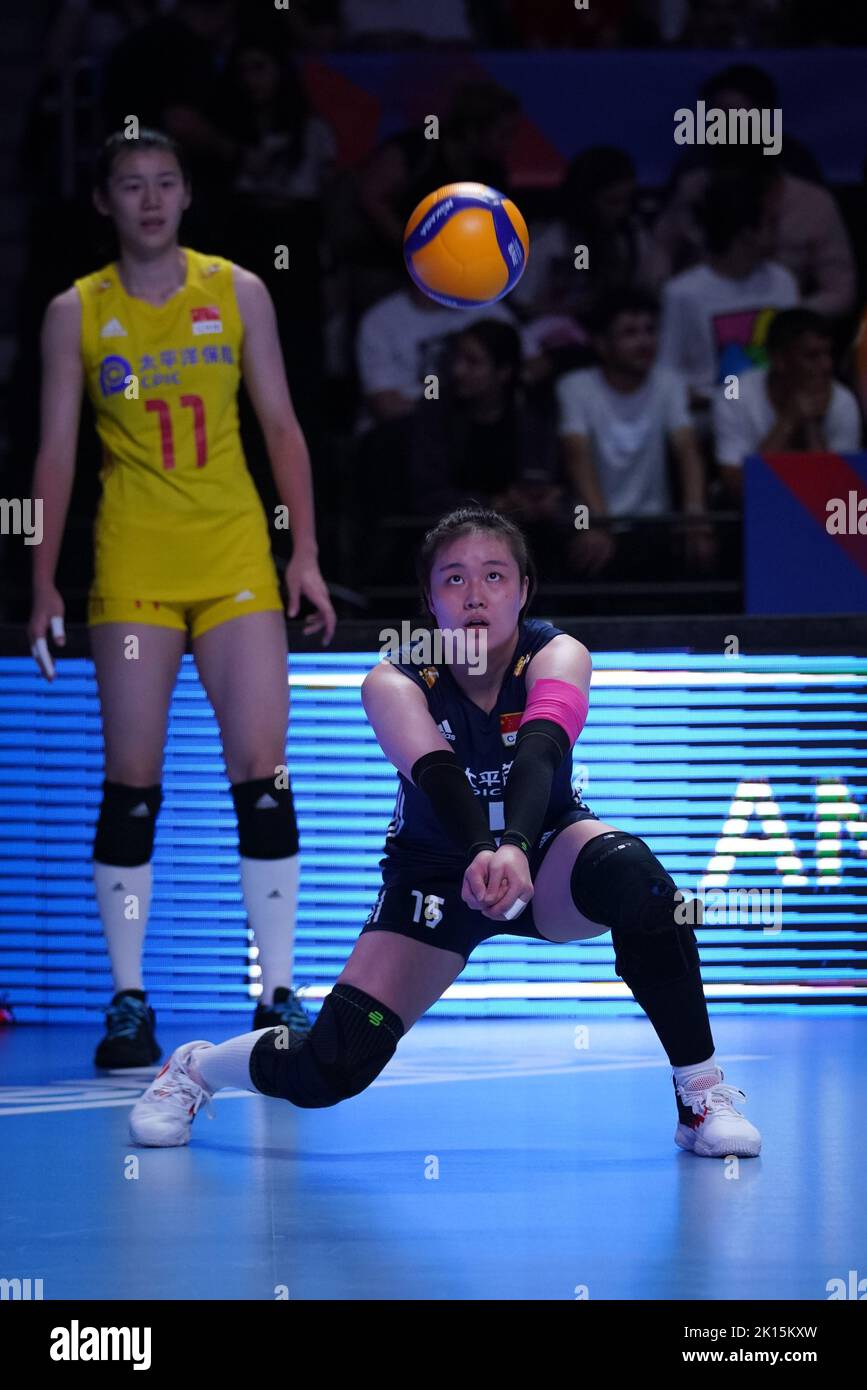ANKARA, TURKIYE - JUNE 03, 2022: Wang Weiyi warming up before Turkiye ...