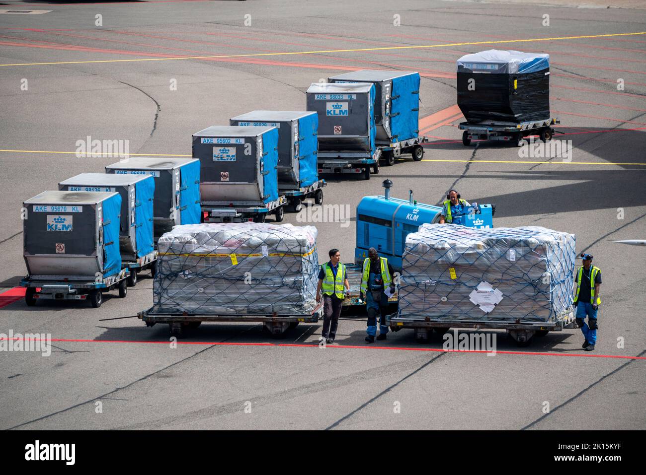 Amsterdam Schiphol Airport, aircraft at terminal, Gates D, check-in ...