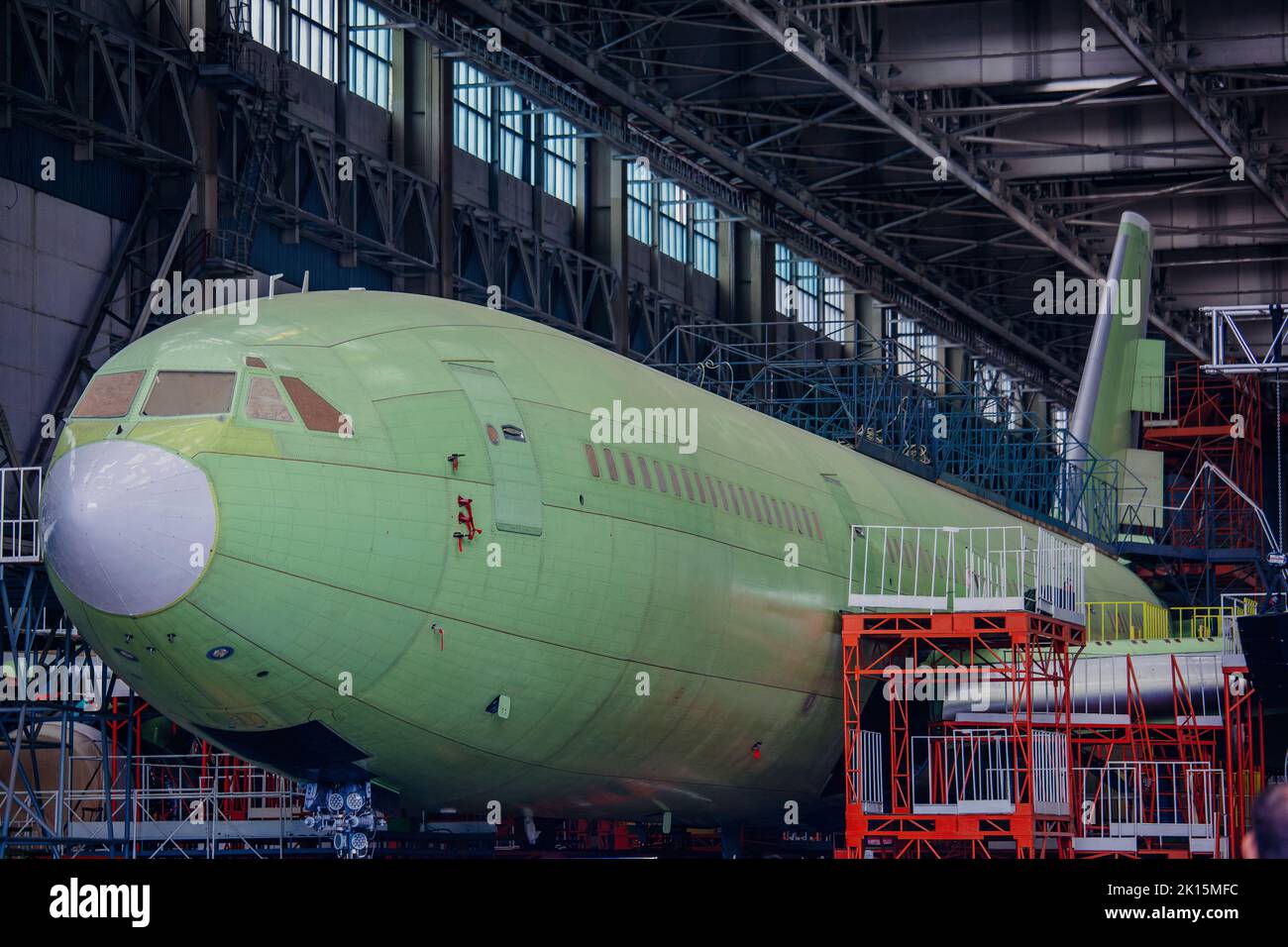 Process of assembling of aircraft in the factory Stock Photo - Alamy