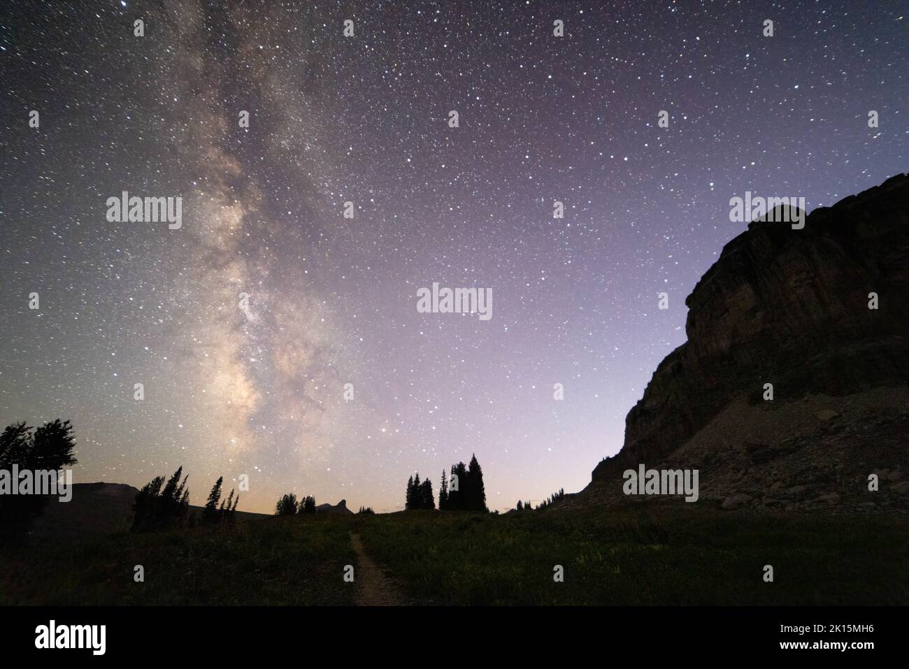 The Milky Way Galaxy rising high above the Death Canyon Shelf into the ...