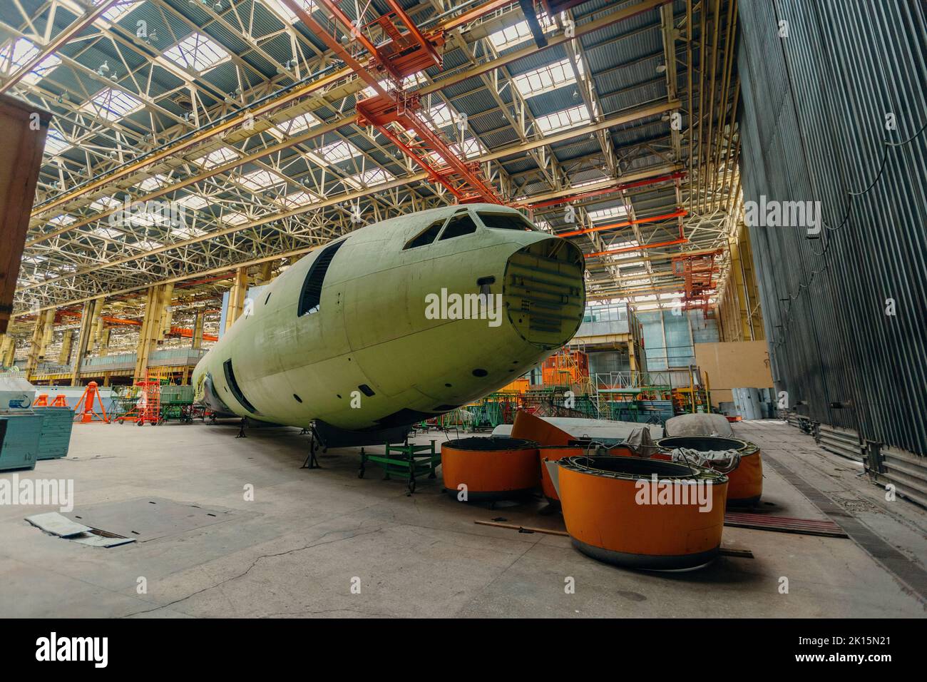 Process of assembling of aircraft in the factory Stock Photo - Alamy