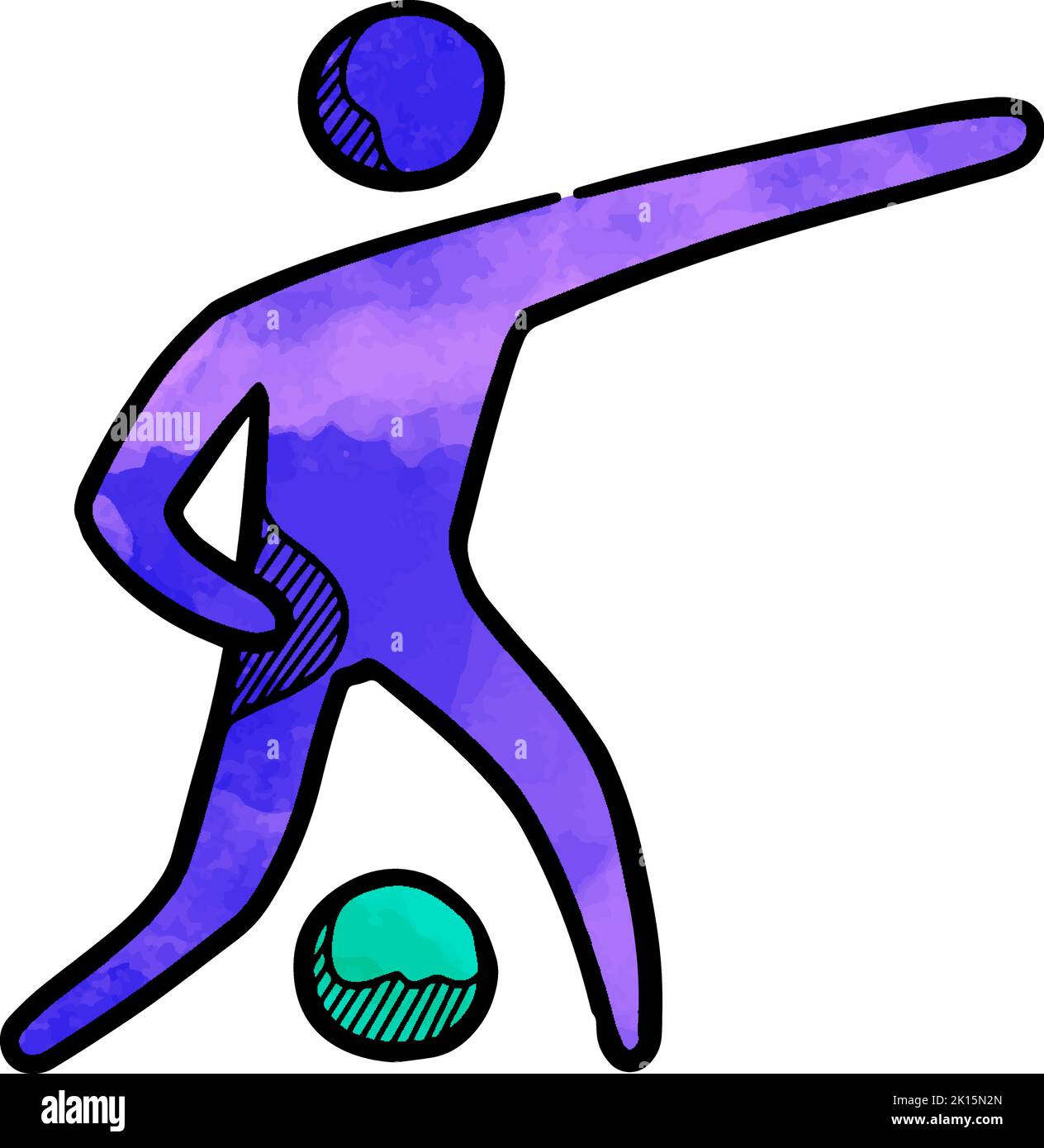 Football player dribbling hand Stock Vector Images - Alamy