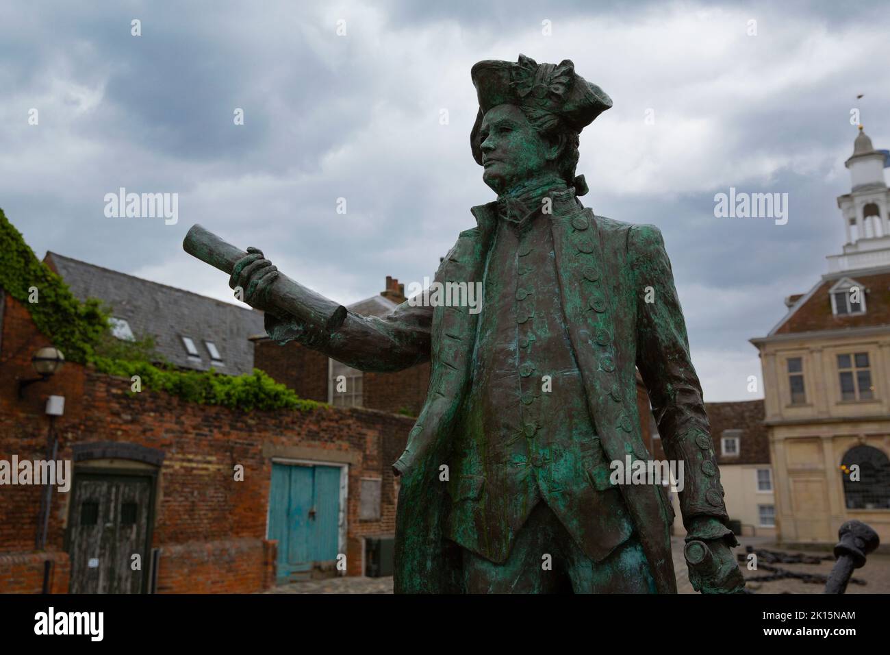 Bronze statue of British Royal Navy officer and explorer George ...