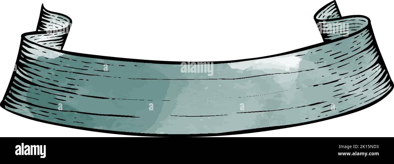 Watercolor style hand drawn ribbon banners vintage elements Stock Vector Image & Art - Alamy