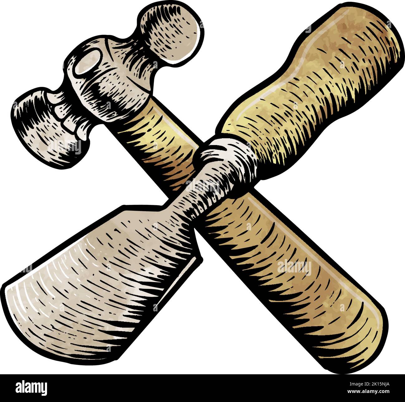 Ball peen hammer Cut Out Stock Images & Pictures - Alamy