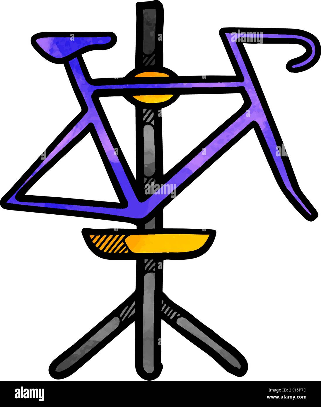 Watercolor style bicycle stand icon Stock Vector Image & Art - Alamy