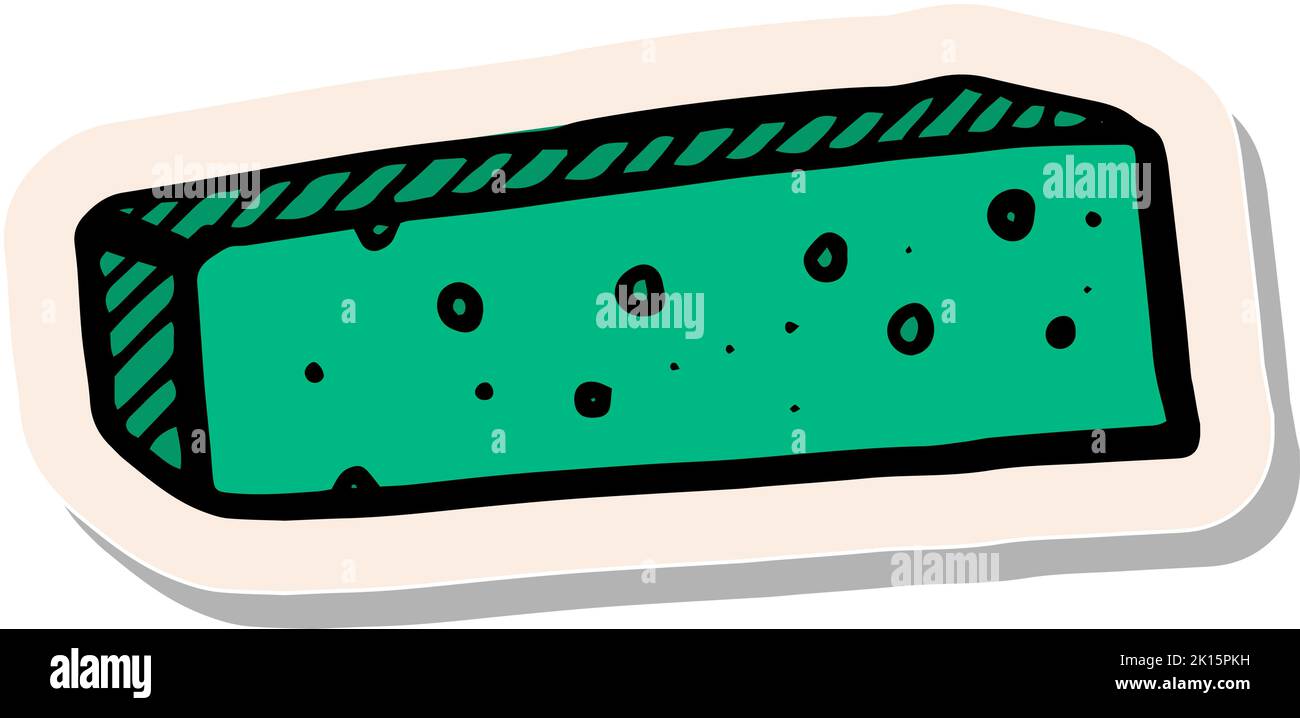 Hand drawn mathematics symbol minus sign in sticker style vector ...