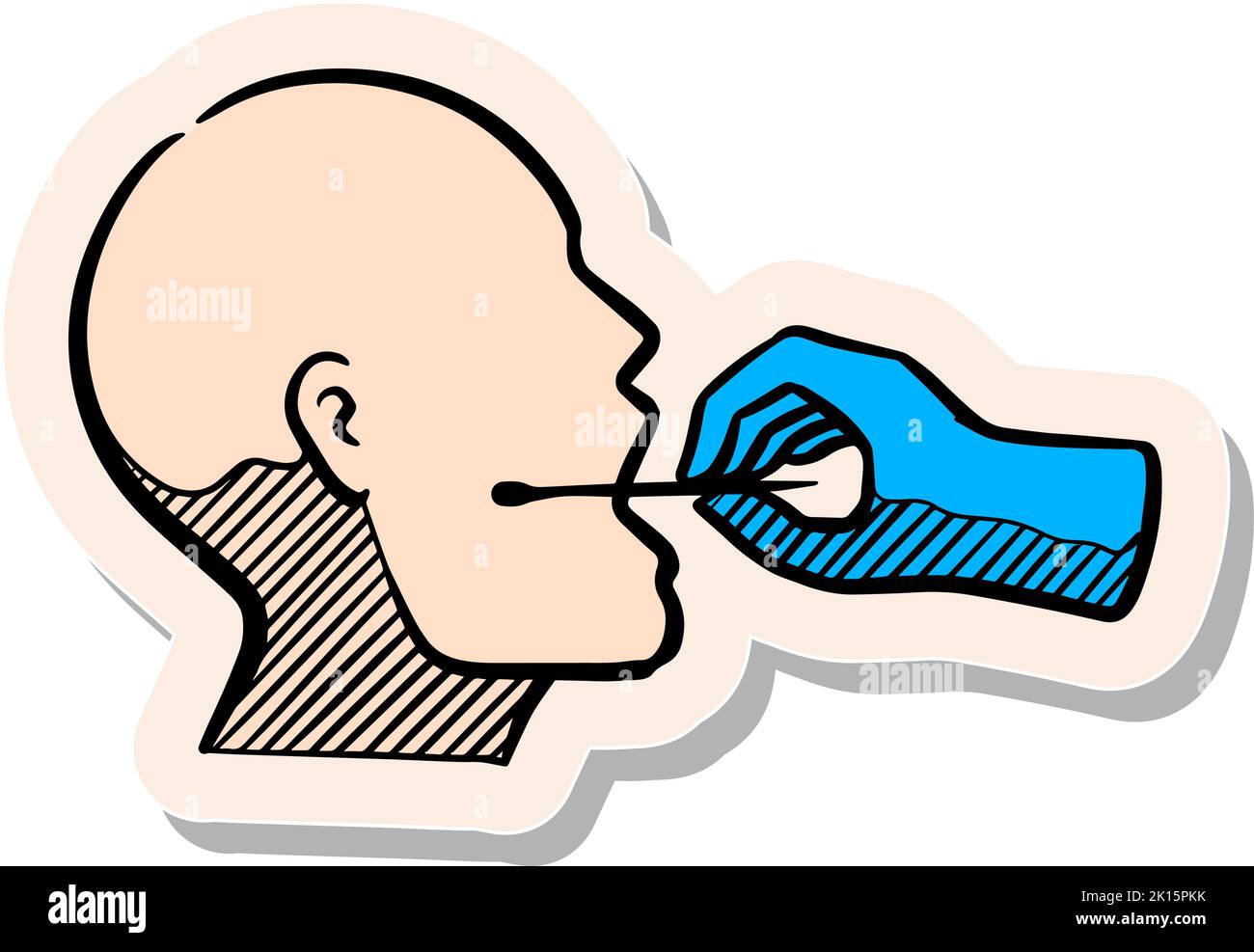 Hand drawn tissue paper in sticker style vector illustration Stock ...