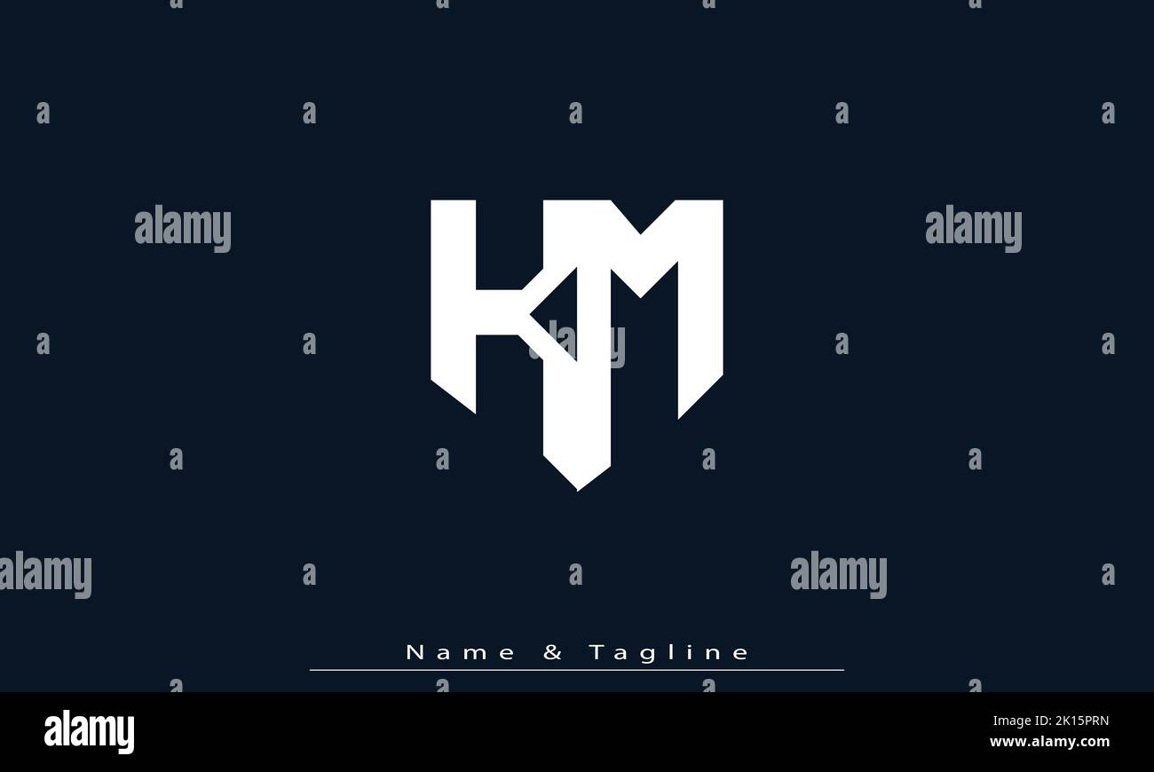 Alphabet letters Initials Monogram logo KM , MK Stock Vector Image & Art - Alamy