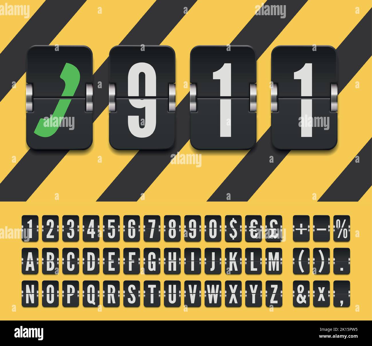 Black airport flip board mechanical bold alphabet with numbers for ...